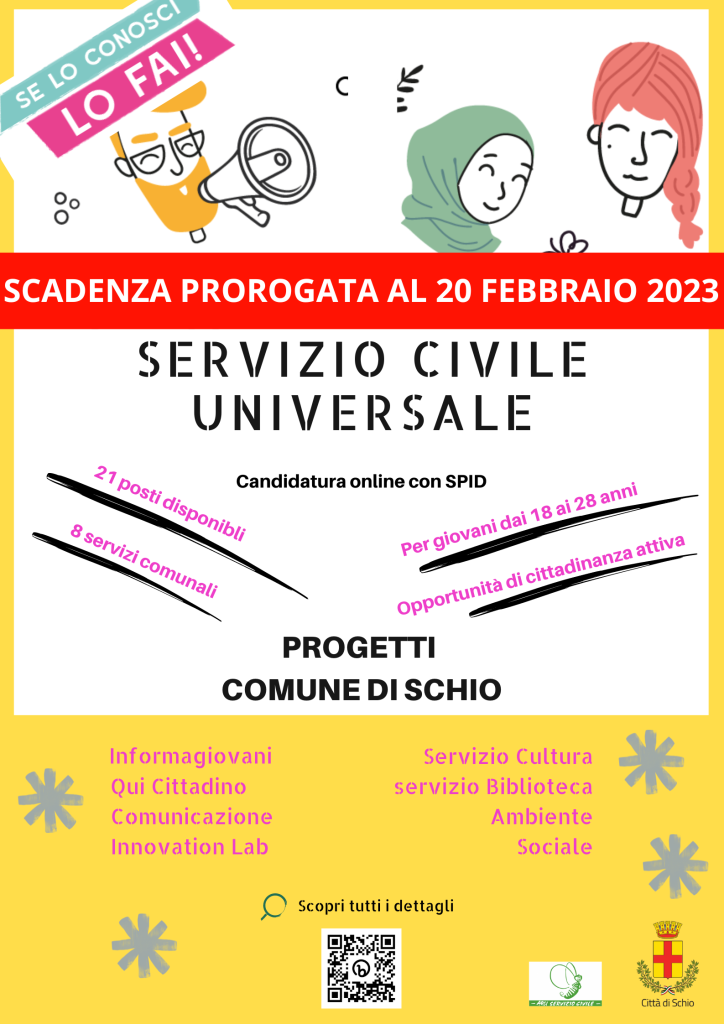 Servizio Civile Universale 2023 - Informagiovani Schio